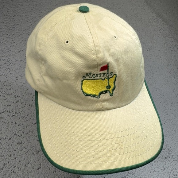 Masters | Accessories | Masters Hat Cap Strap Back Cream Green Golf ...
